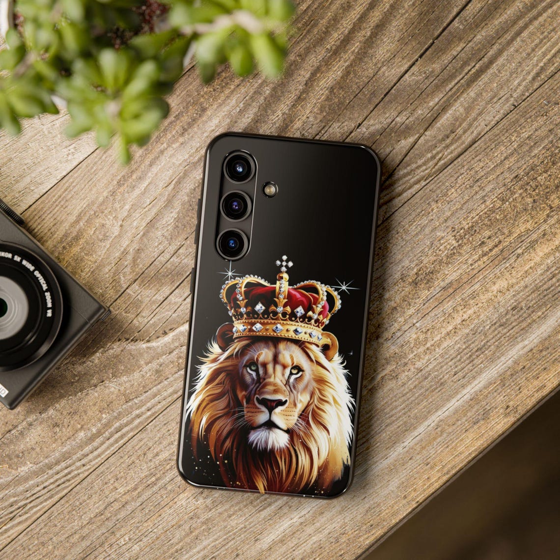 Lion Phone Case, Wildlife Safari, Lion With Crown Phone Case for iPhone ...
