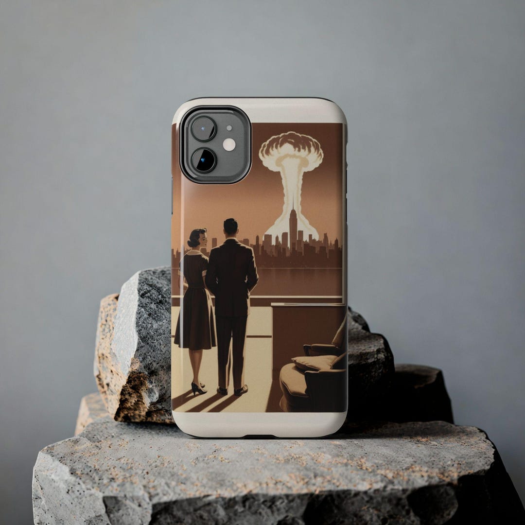 Atomic Era Vintage 50s Nuclear Explosion Phone Case, Phone Case for ...