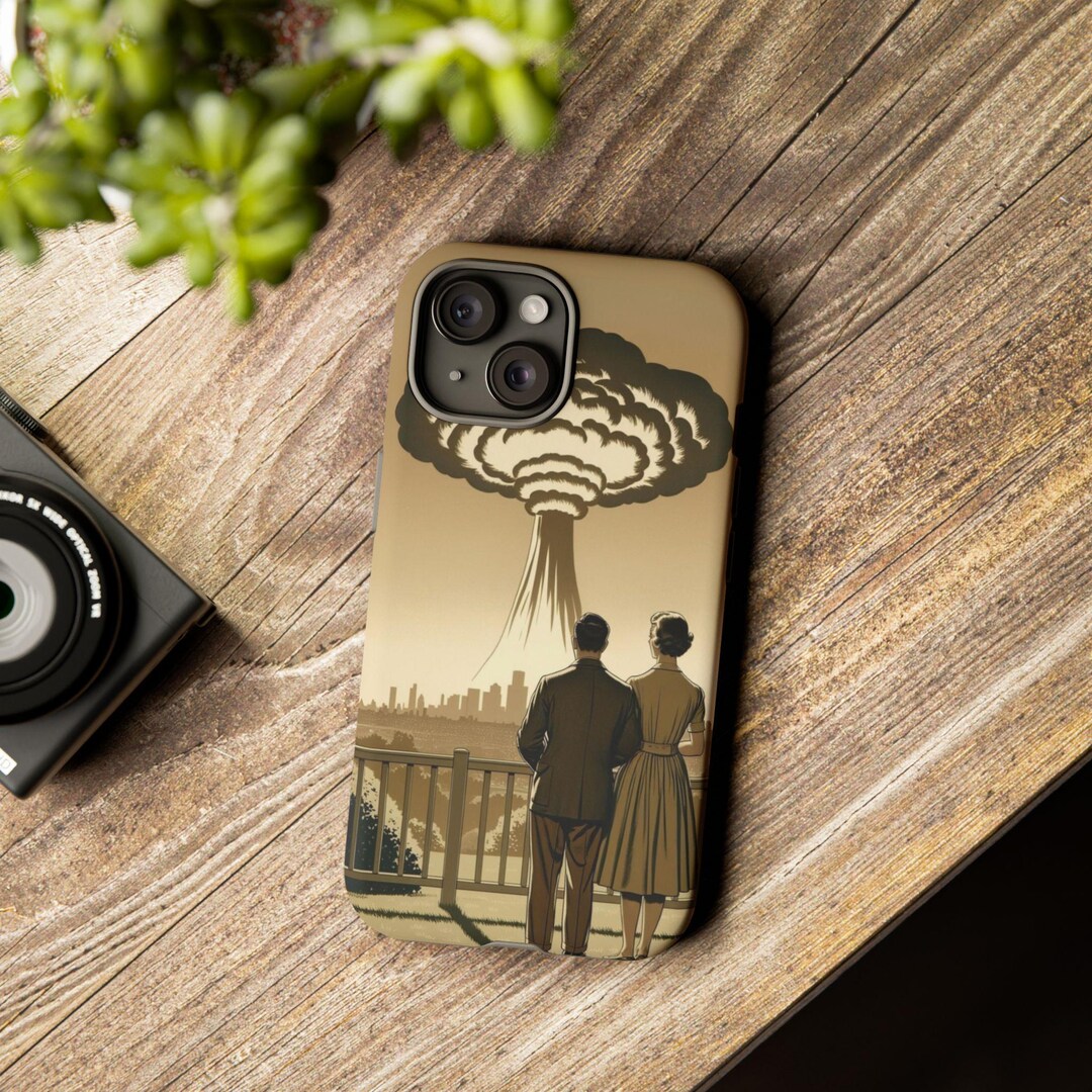 Atomic Era Vintage 50s Nuclear Explosion Phone Case, Phone Case for ...
