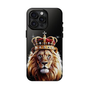 Lion Phone Case, Wildlife Safari, Lion With Crown Phone Case for iPhone ...