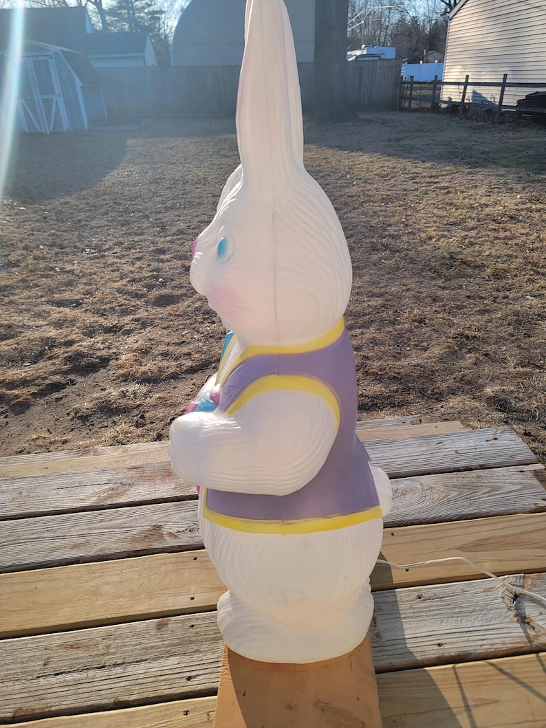 Plastic Easter Bunny Lawn Ornament - Etsy