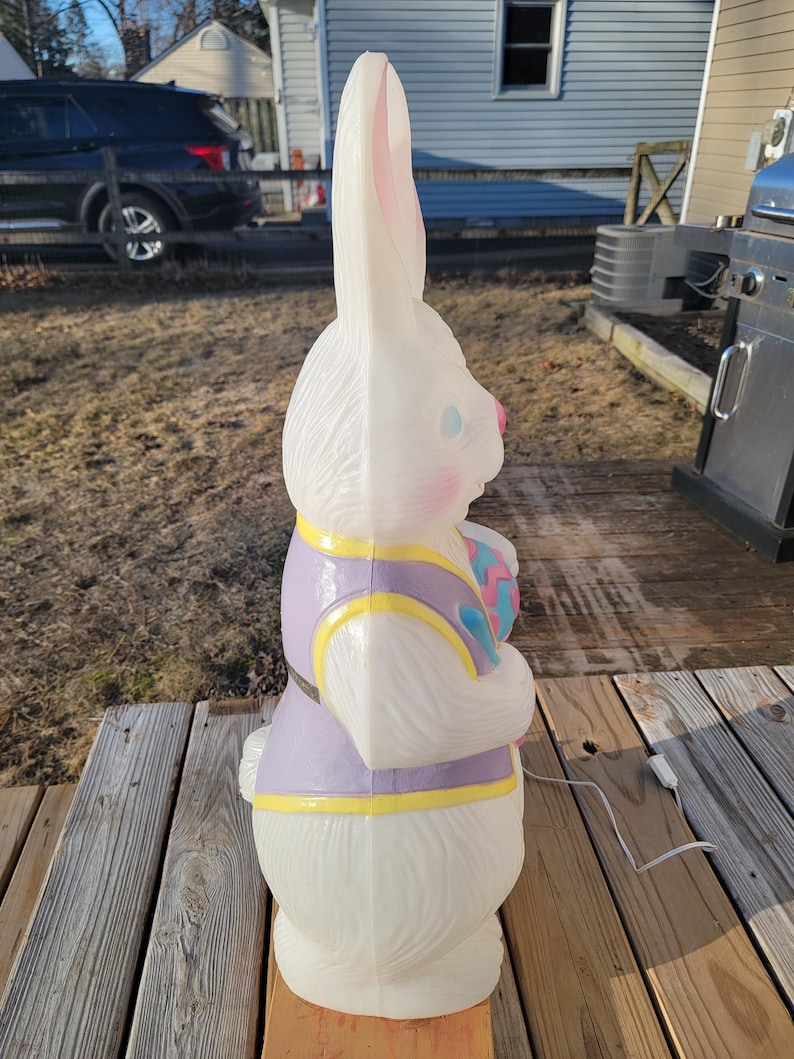 Plastic Easter Bunny Lawn Ornament - Etsy