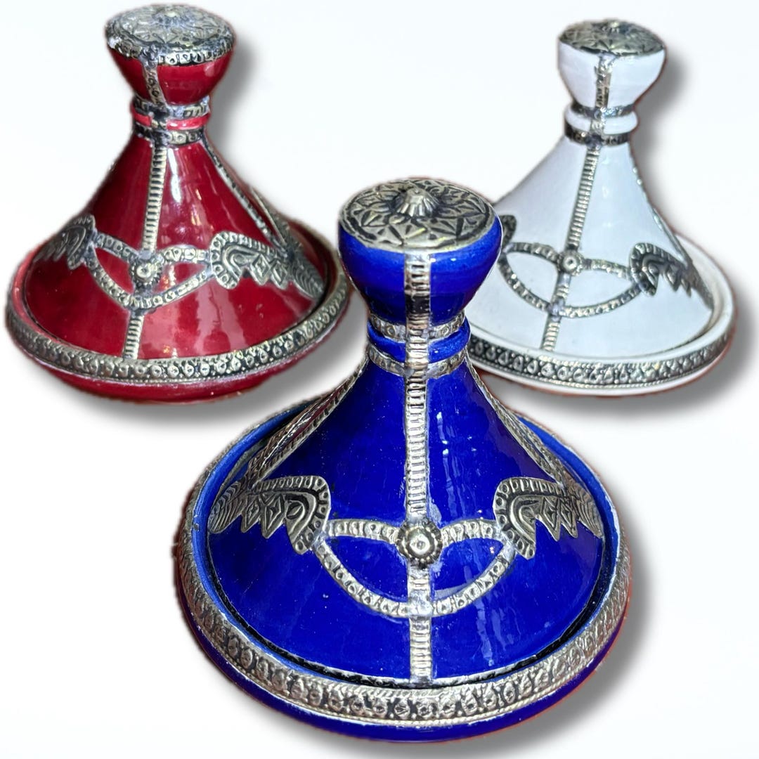 Handcrafted Moroccan Mini Tagine Set: Decorative Clay Pots - Etsy