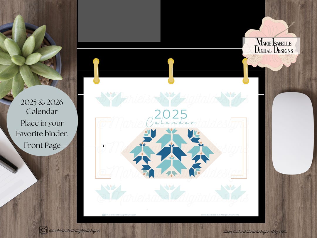 Minimalist 2025-2026 Printable Calendar | Aesthetic Monthly Planner PDF ...