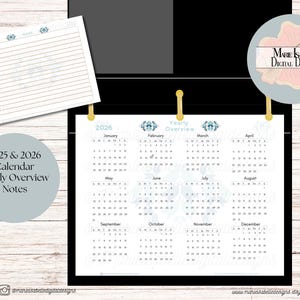 Minimalist 2025-2026 Printable Calendar | Aesthetic Monthly Planner PDF ...
