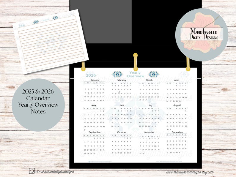 Minimalist 2025-2026 Printable Calendar | Aesthetic Monthly Planner PDF ...