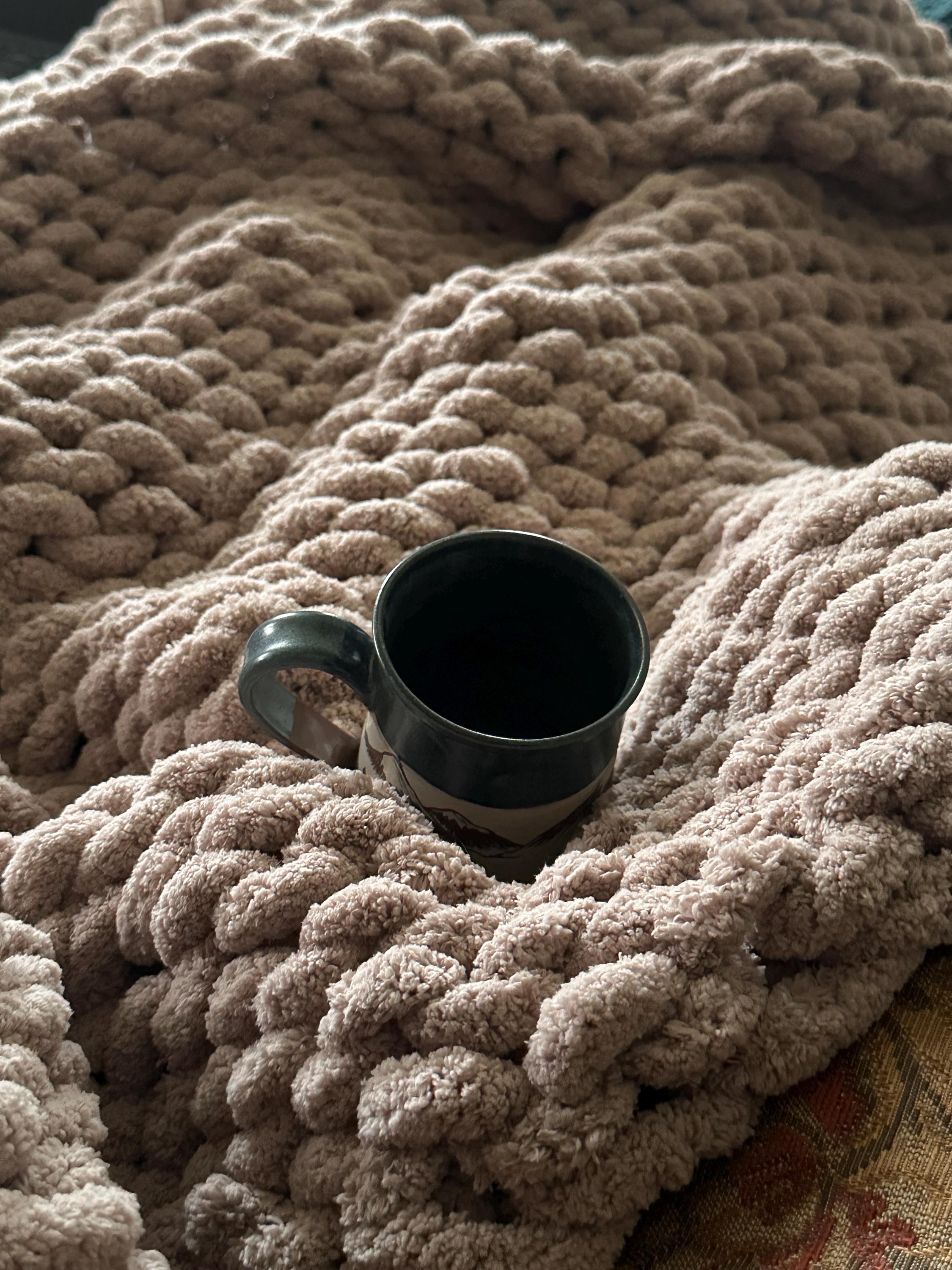 Handmade Chunky Chenille Soft Knit Blanket - Multiple Sizes and Colors ...