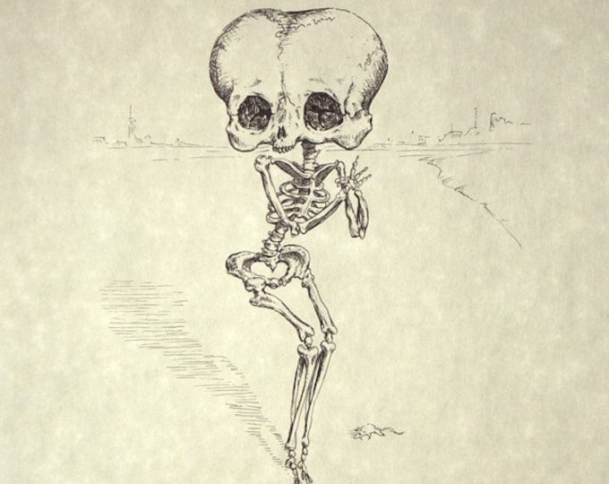 Barney Skeleton Print 8x10 - Etsy Canada