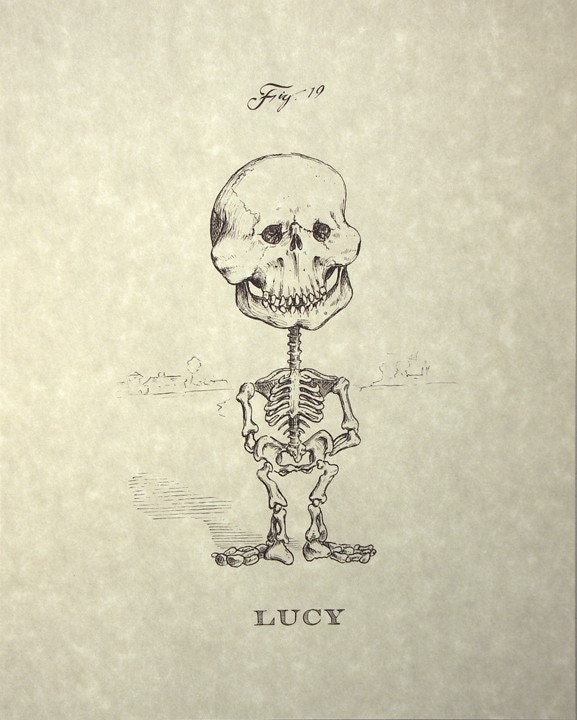Lucy Skeleton Print 8x10 - Etsy