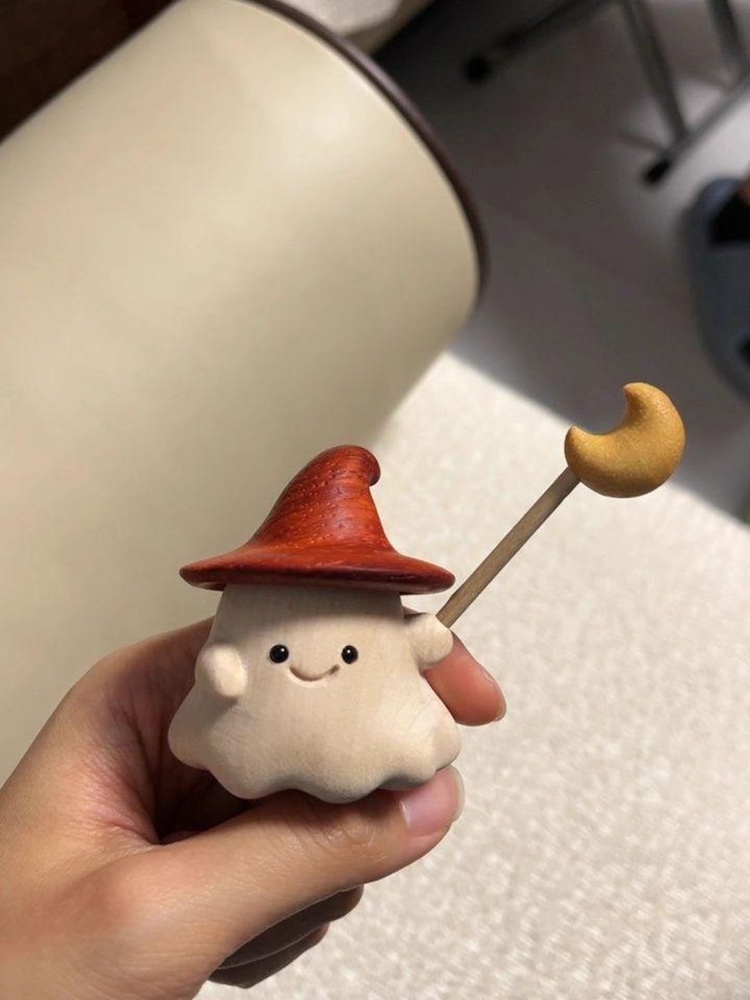 Handmade Magic Sprite Wood Figurine | Star/moon Wand Options | Small ...