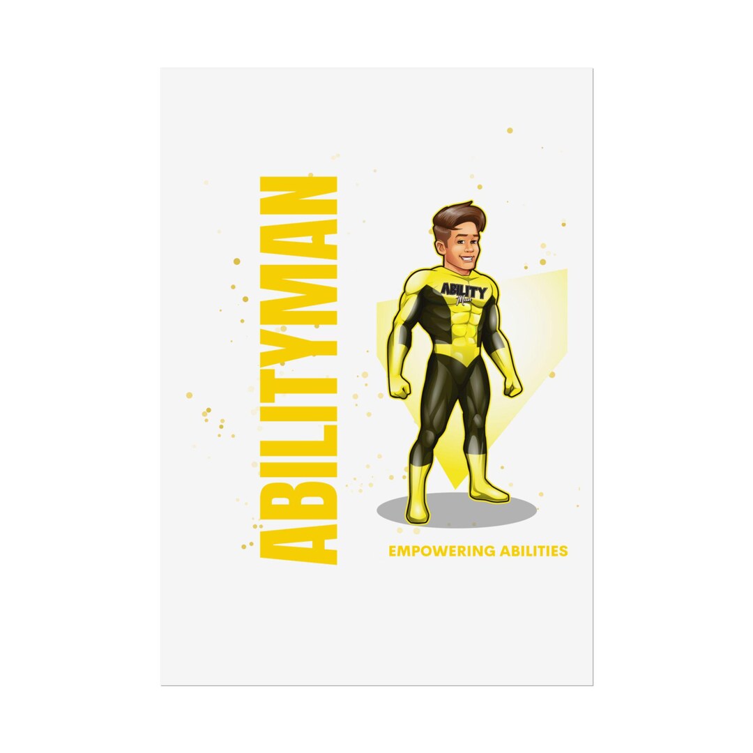 Ability Man™ Rolled Poster – Inclusive Superhero Wall Art for ...