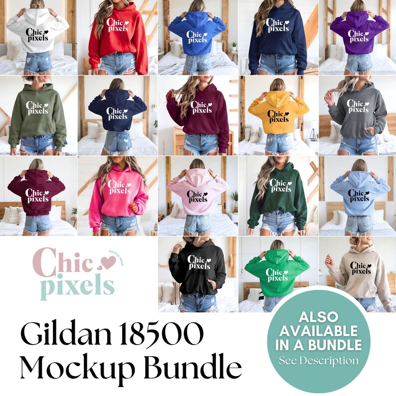 Gildan 18500 Sand Hoodie Back Mockup, G185 Sand Back of Hoodie, Gildan ...