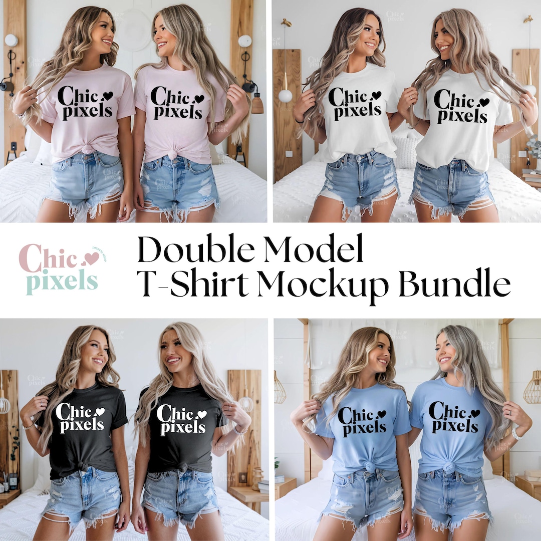 Group Mockup Bundle Best Friends Mockup Bachelorette Matching Shirt ...