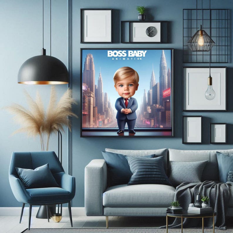 Personalized Boss Baby Portrait: Custom Digital Artwork - Etsy