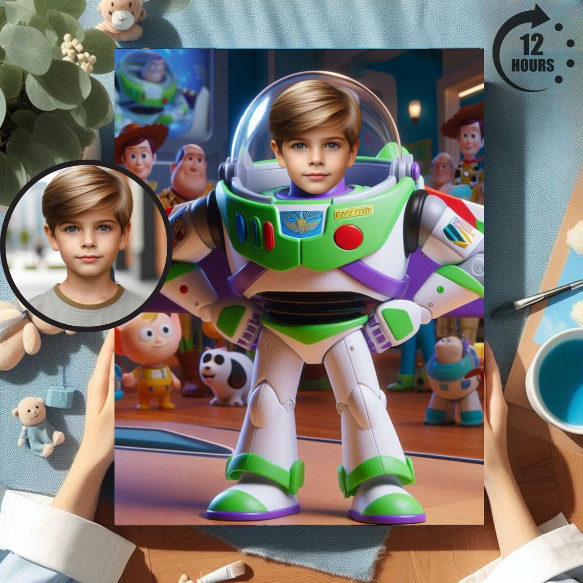Personalized Buzz Lightyear Portrait: Custom Toy Story Gift (digital ...