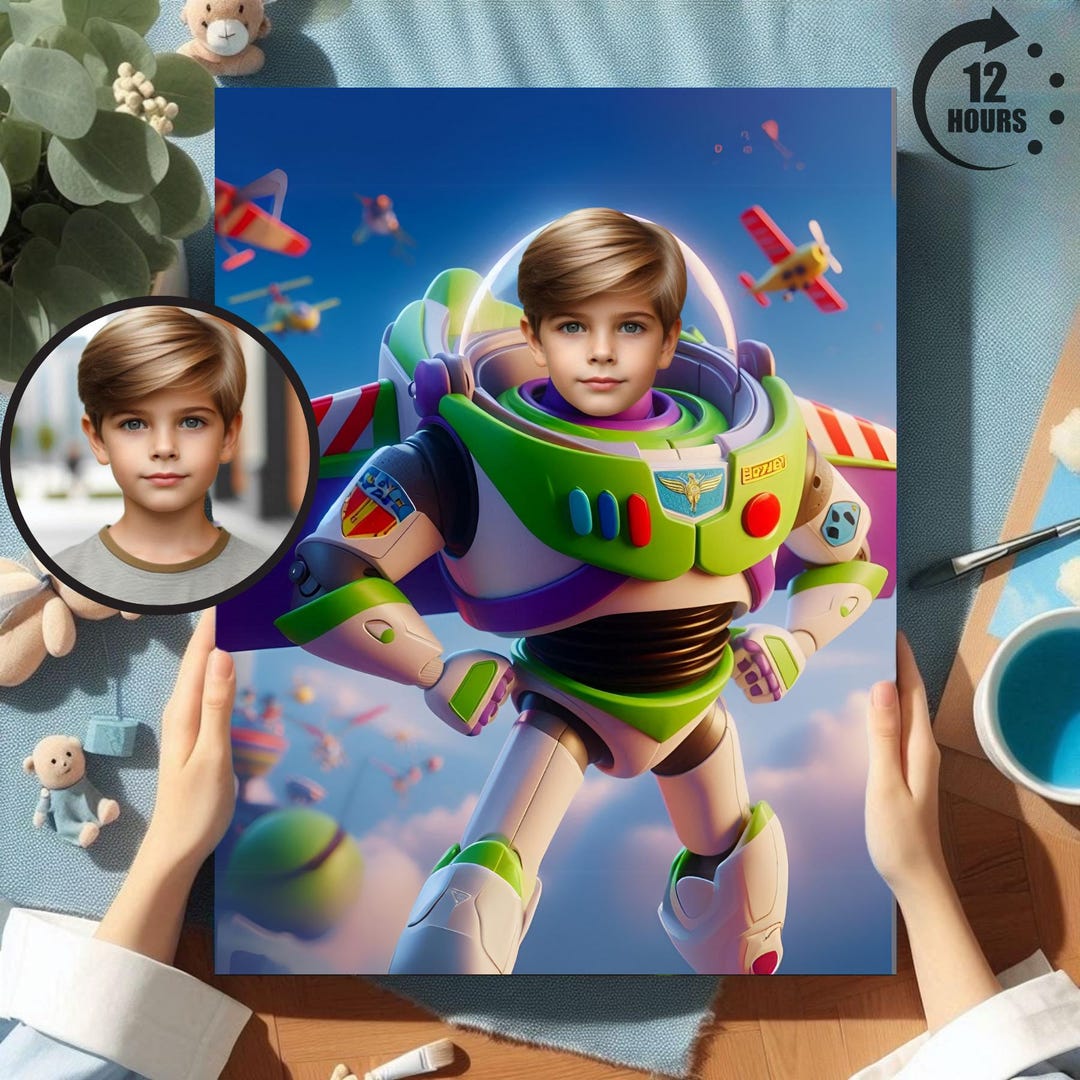 Personalized Buzz Lightyear Portrait: Custom Toy Story Gift (digital ...