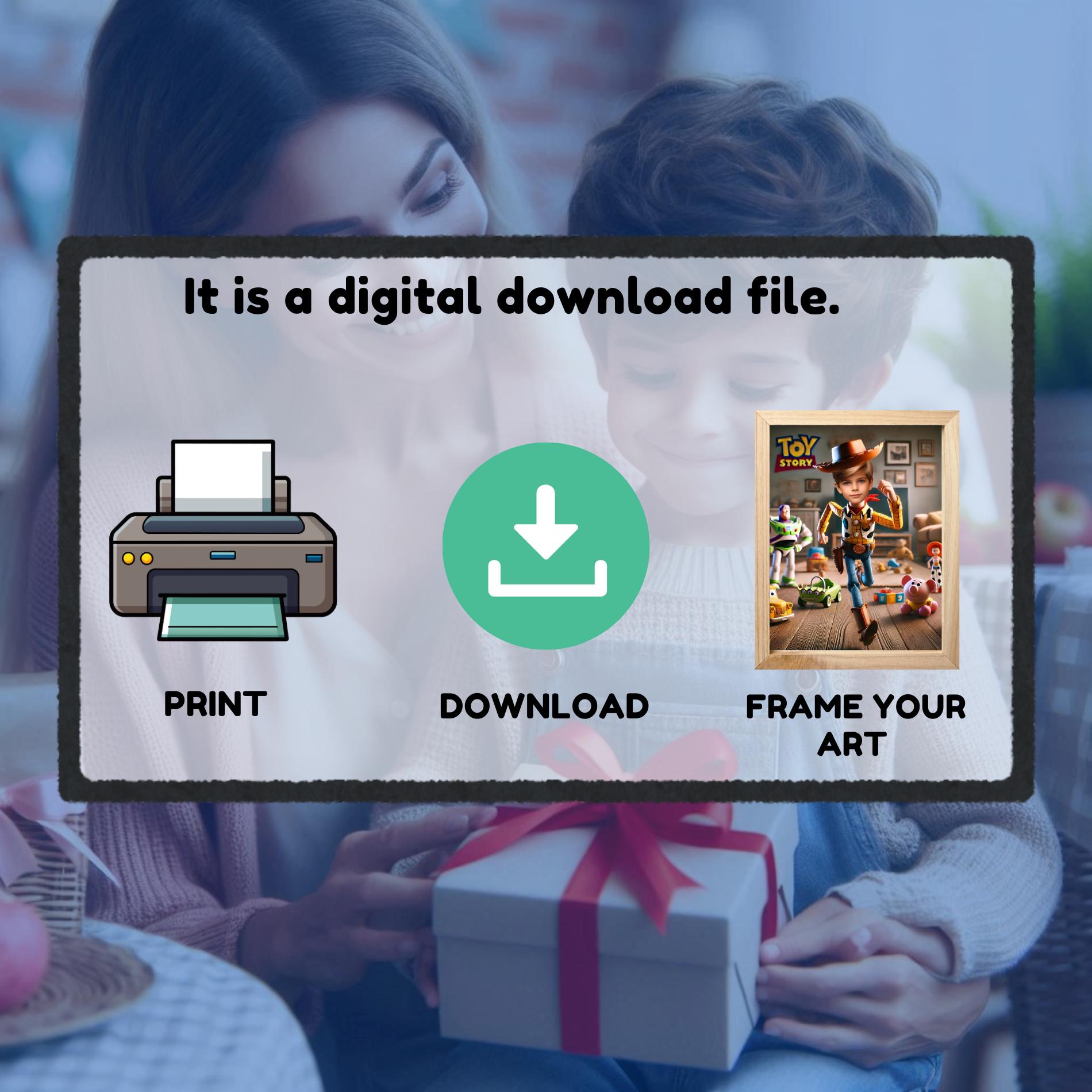 Personalized Buzz Lightyear Portrait, Buzz Lightyear Portrait, Custom Toy Story Portrait, Your ...