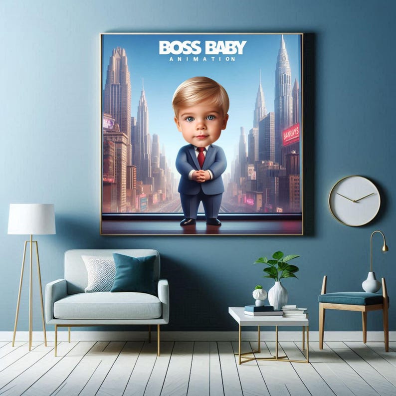 Personalized Boss Baby Portrait: Custom Digital Artwork - Etsy