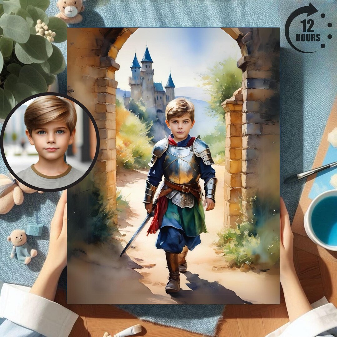 Custom Royal Kid Portrait: Personalized King Art (digital Download) - Etsy