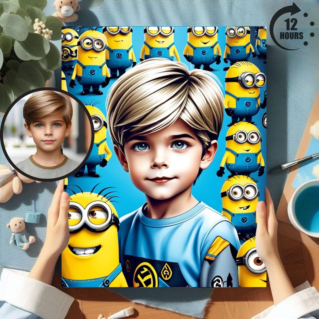 Personalized Minions Portrait, Custom Minions Portrait, Minions ...