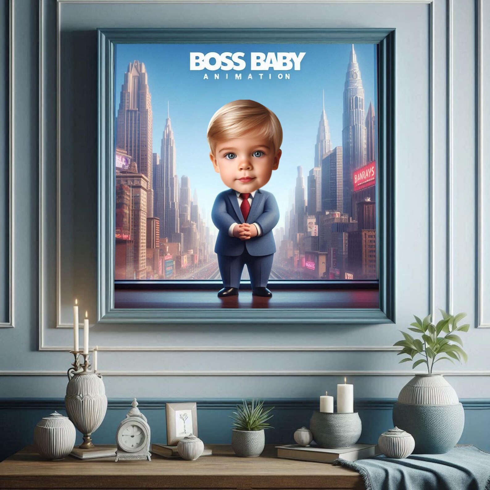 Personalized Boss Baby Portrait: Custom Digital Artwork - Etsy