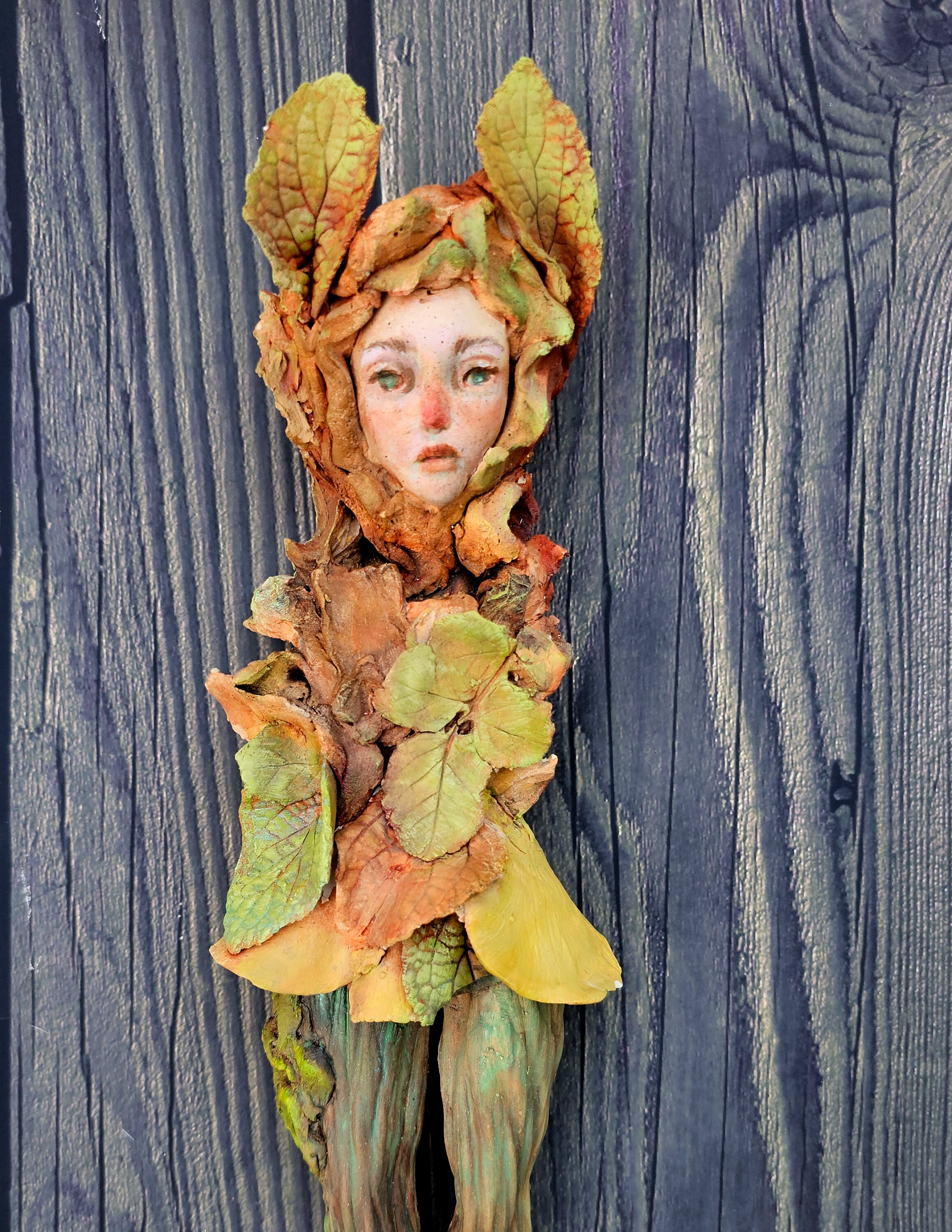 Autumn Nature Sprite Ceramic Sculpture by Artist Victoria Rose Martin ...