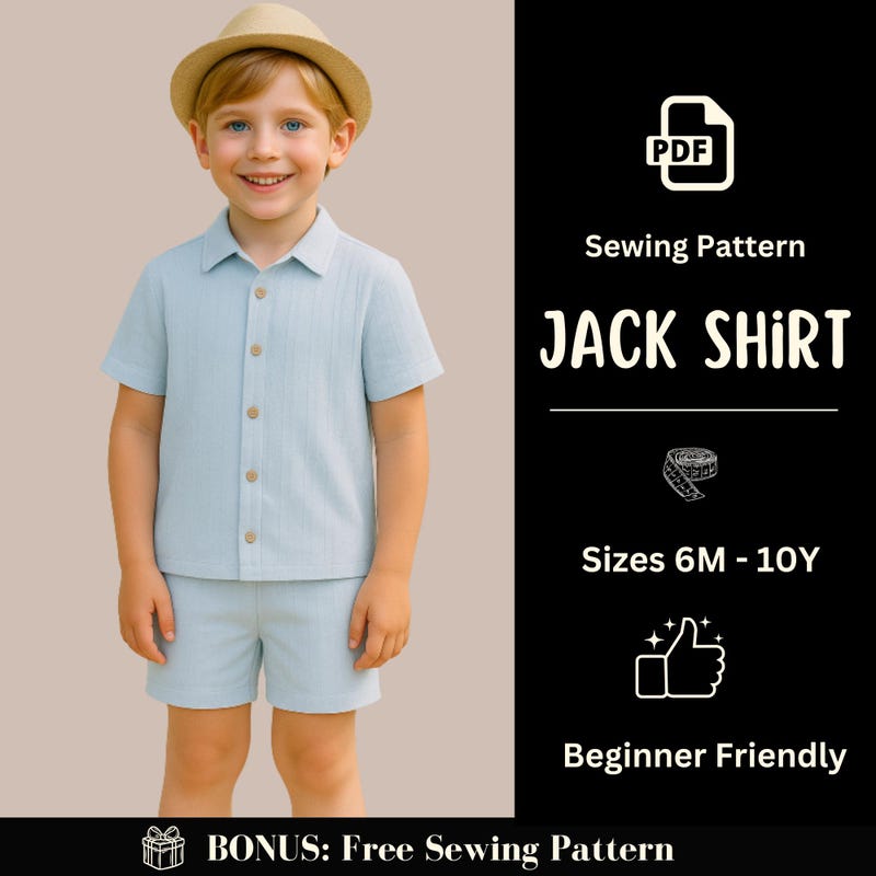 Boy Shirt Pattern - Etsy