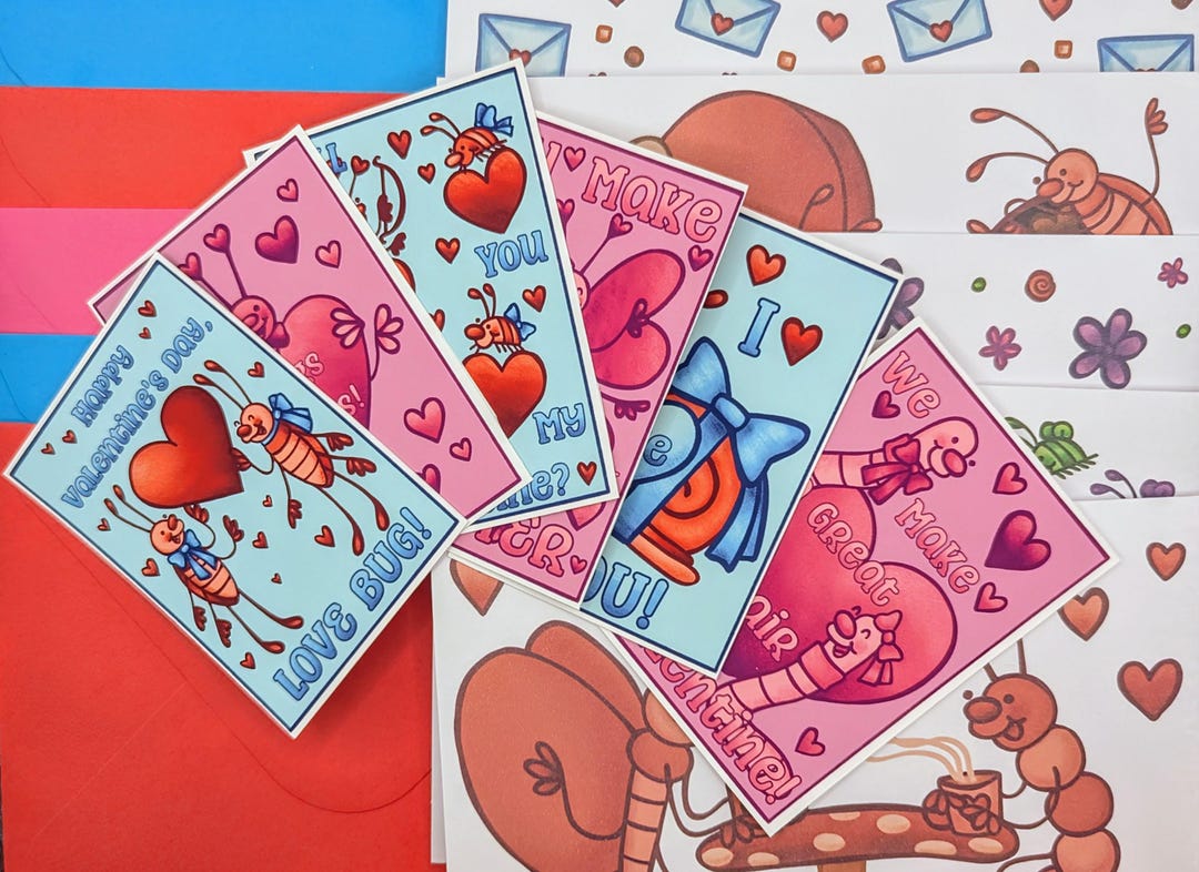Valentine's Day Critter Card Bundle - Etsy