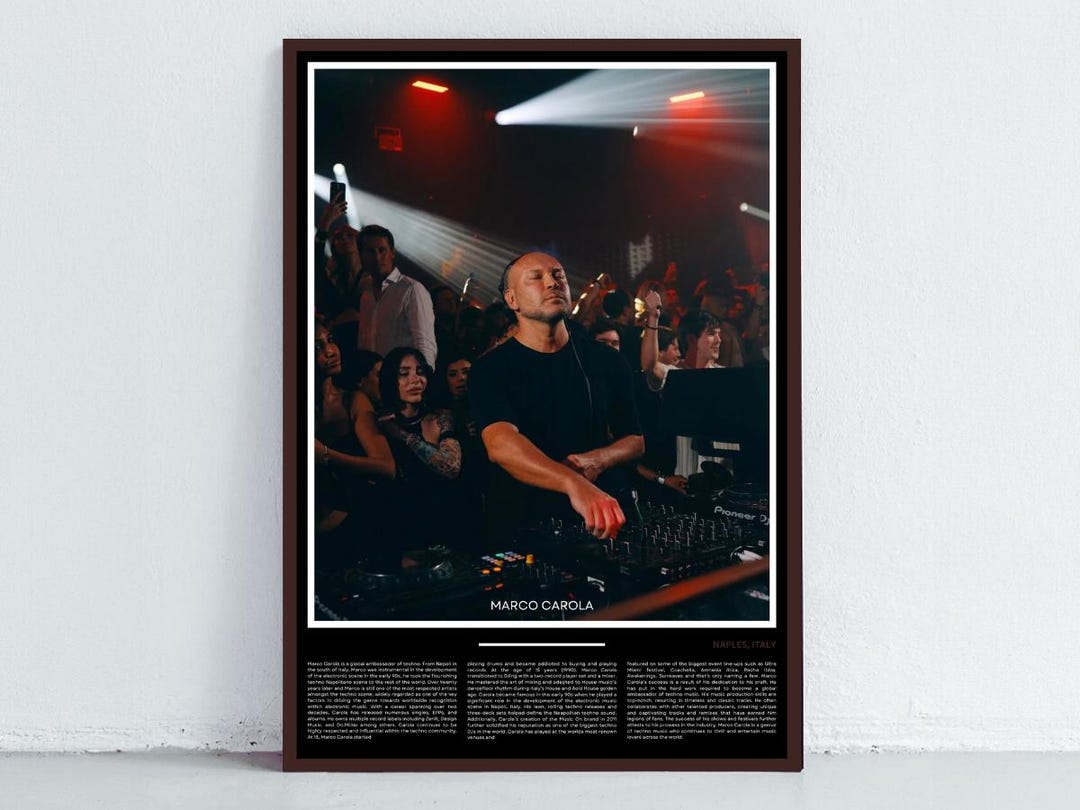 Marco Carola DJ Print/poster - Etsy