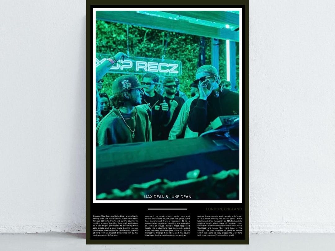 Max Dean & Luke Dean DJ Print/poster - Etsy