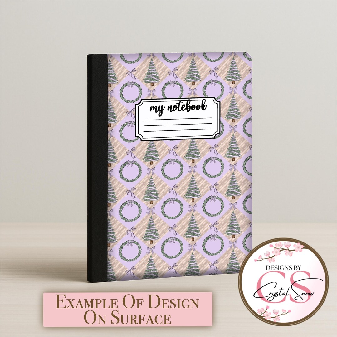 Lilac Christmas Tree Notebook Cover | Printable PNG (8.5x11) - Etsy