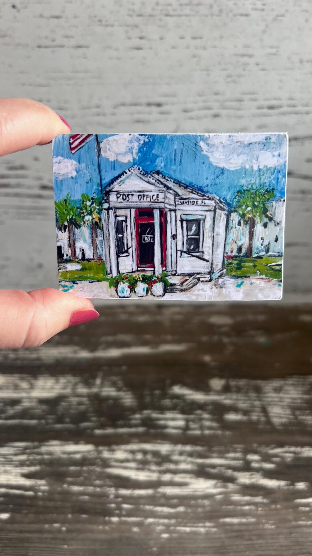 Seaside Post Office Magnet, 30A Art, Beach , Florida Magnet, Gift for ...