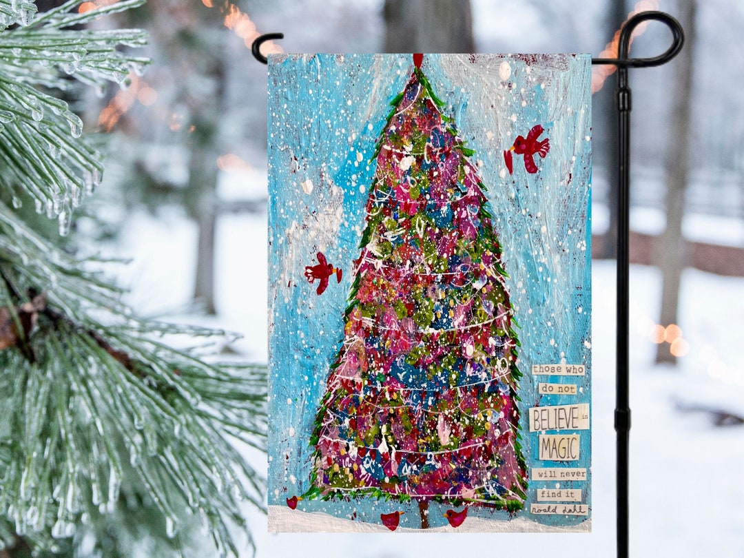 Christmas Flag , Holiday Flag, Christmas Tree, Flag, Garden Banner ...