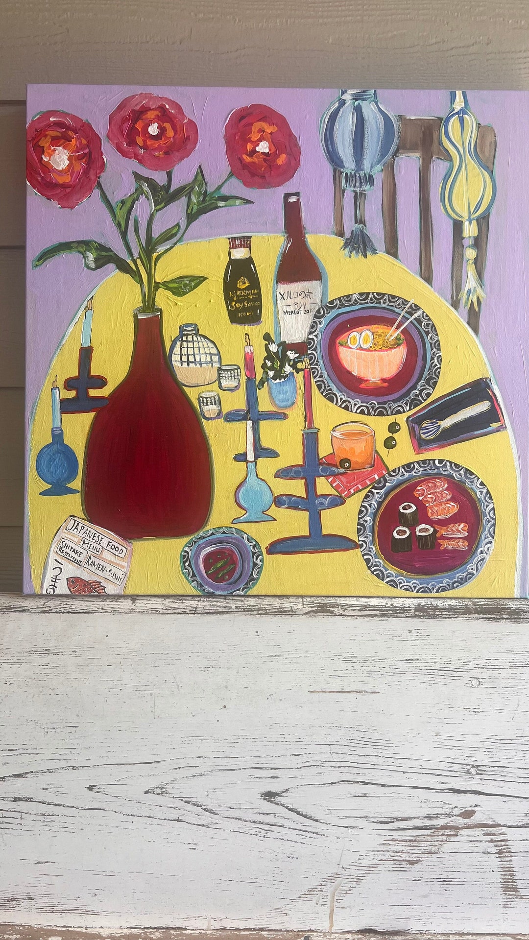 Colorful Tablescape Art for Kitchen Decor | Fine Art Painting With ...