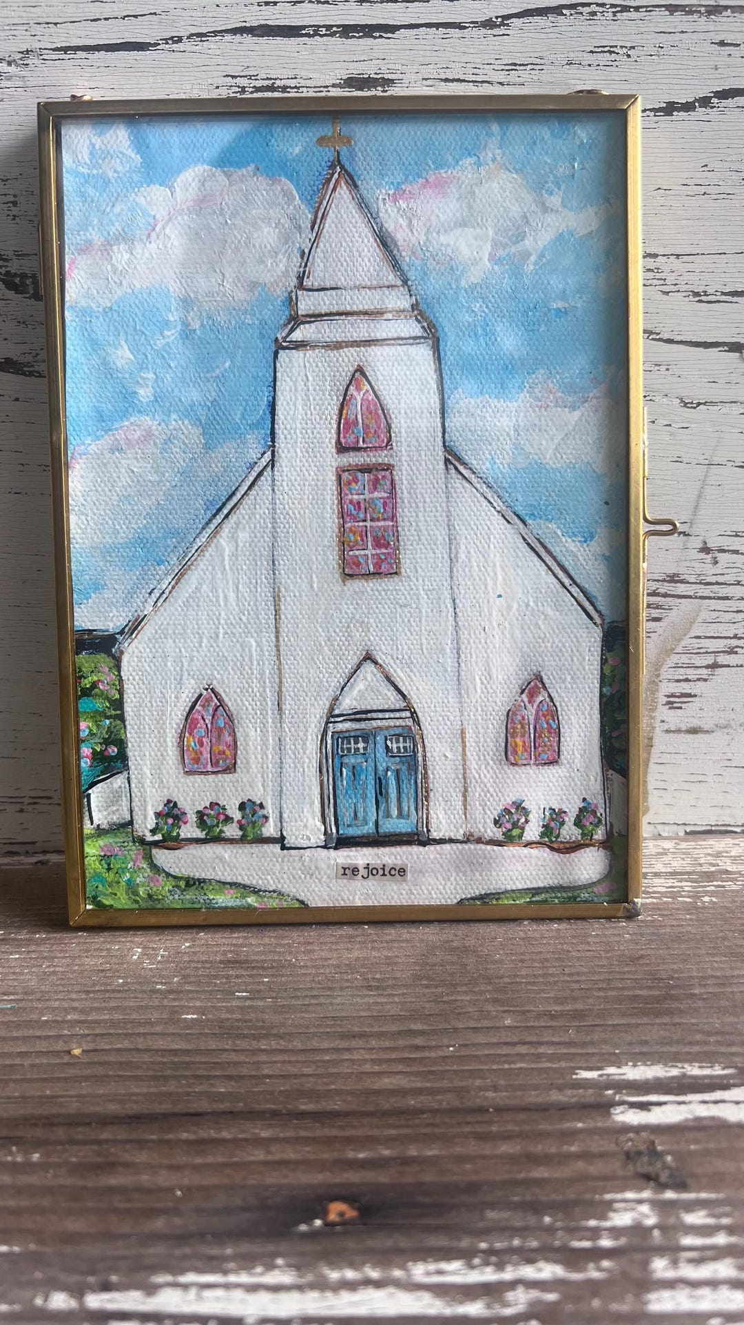 Church Painting/original Church Art/white Churches/original Painting ...