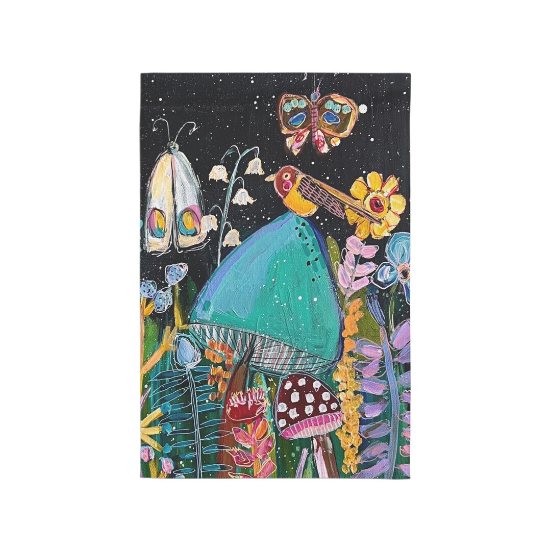 Mushroom Yard Sign, Mushroom Garden Flag, Moth Yard Sign, Housewarming ...