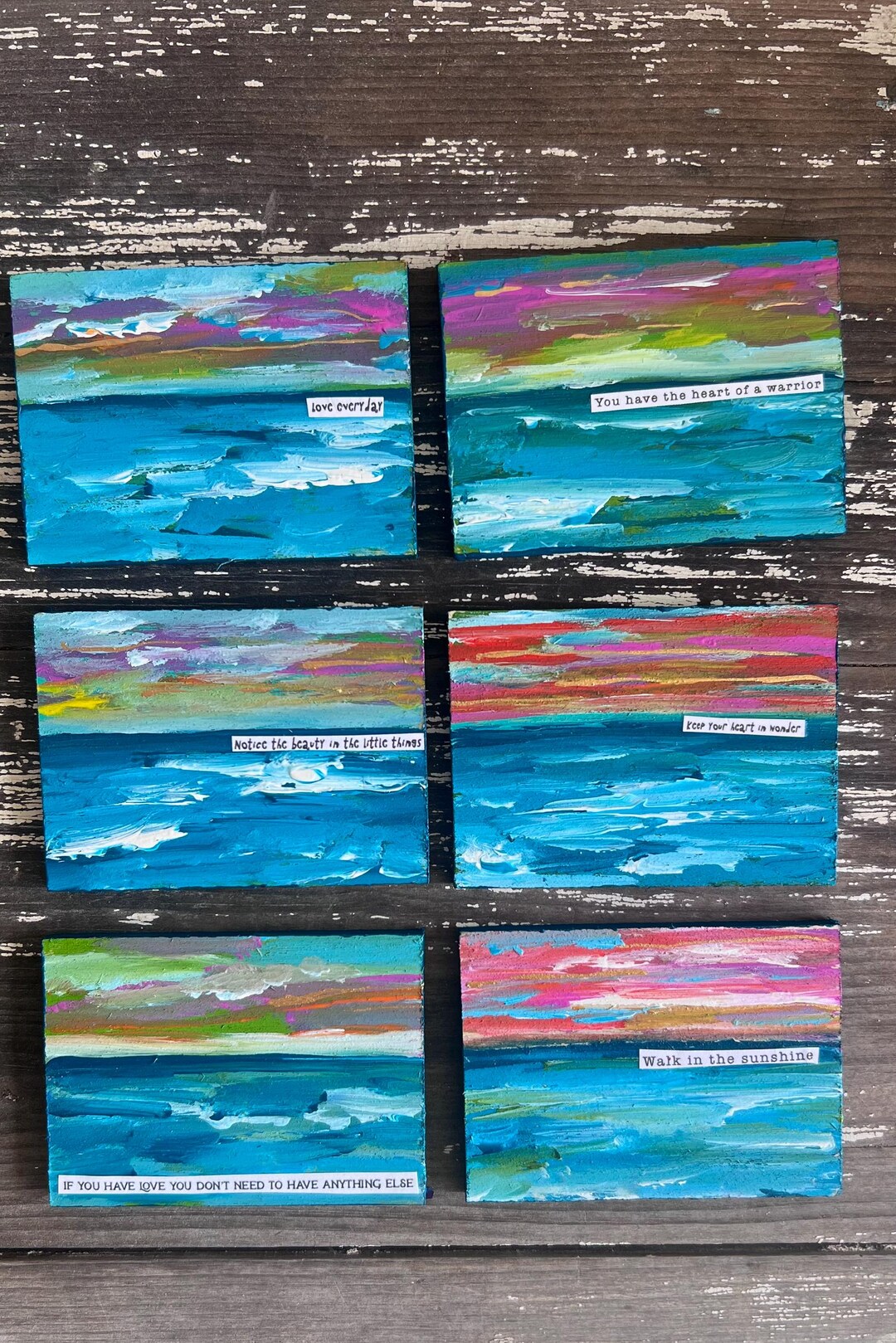 Beach Art Magnet, Ocean Magnet, Ocean Art, Hand Painted Art Magnet ...