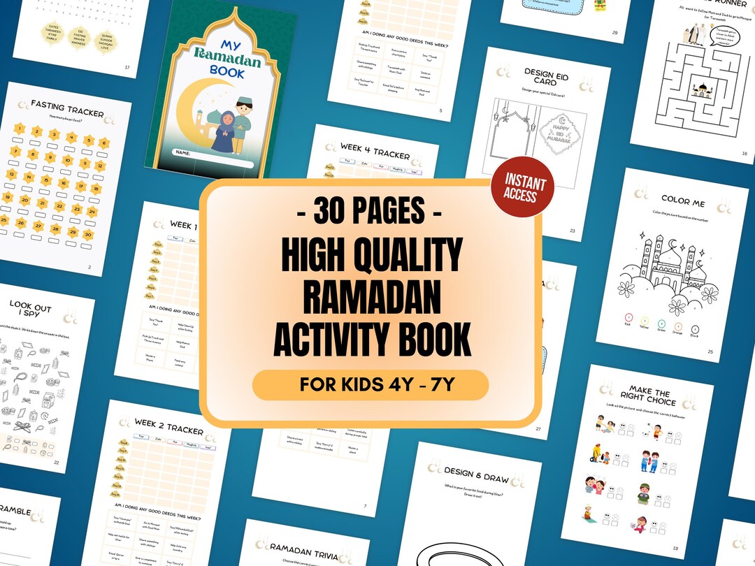 Ramadan Activity Book, Ramadan Jurnal, Eid Activity Book, Printable ...