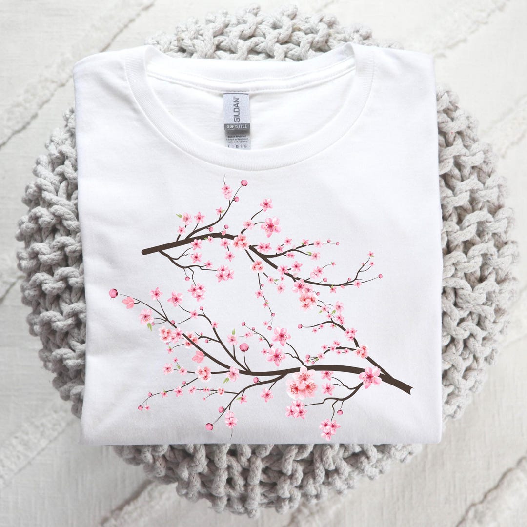 Cherry Blossom Shirt, Sakura Shirt, Cherry Blossom Gift, Floral T-shirt ...