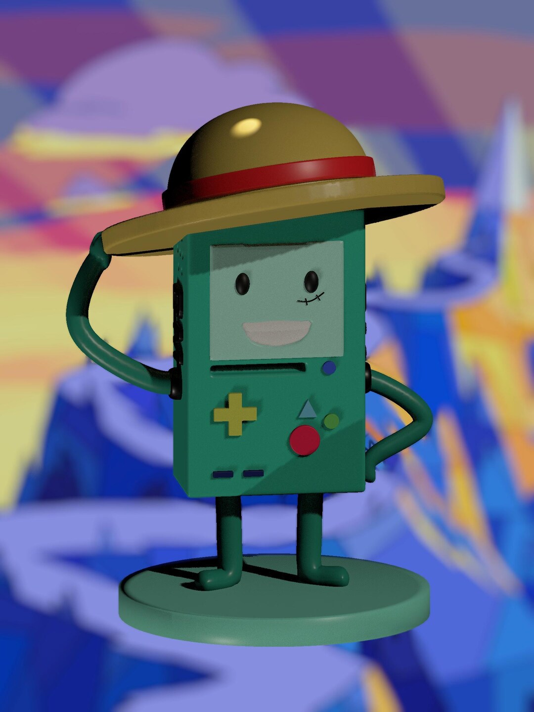 BMO × Monkey D Luffy STL | Adventure Time & One Piece Fan Art 3D Model - Etsy