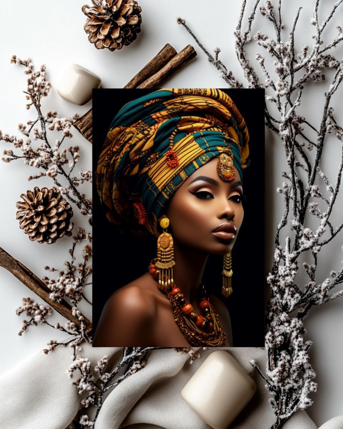 Fine Art Postcard African Woman Storytelling Art Cards Original ...