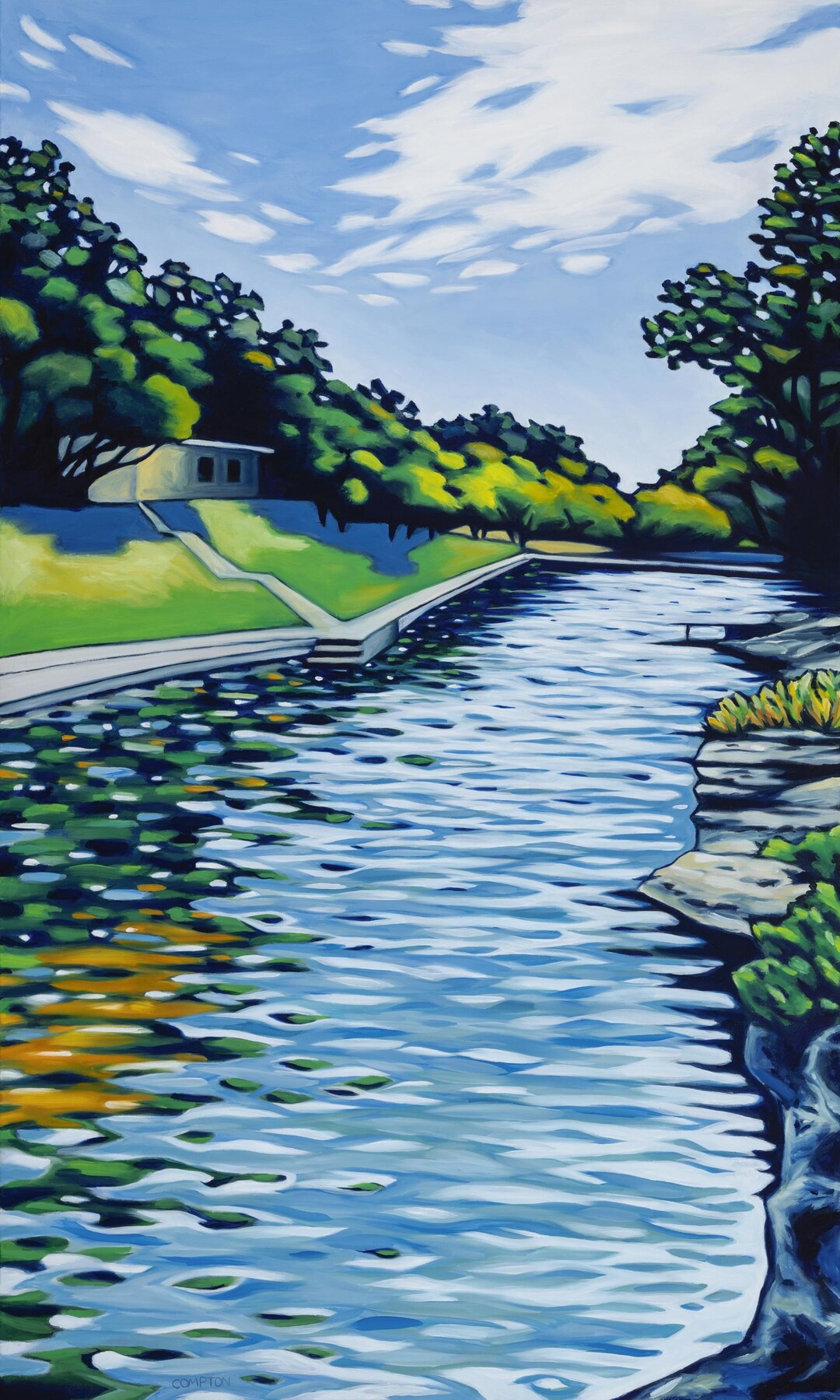 Giclee Print of "barton Springs", Original Oil Painting by Elizabeth ...