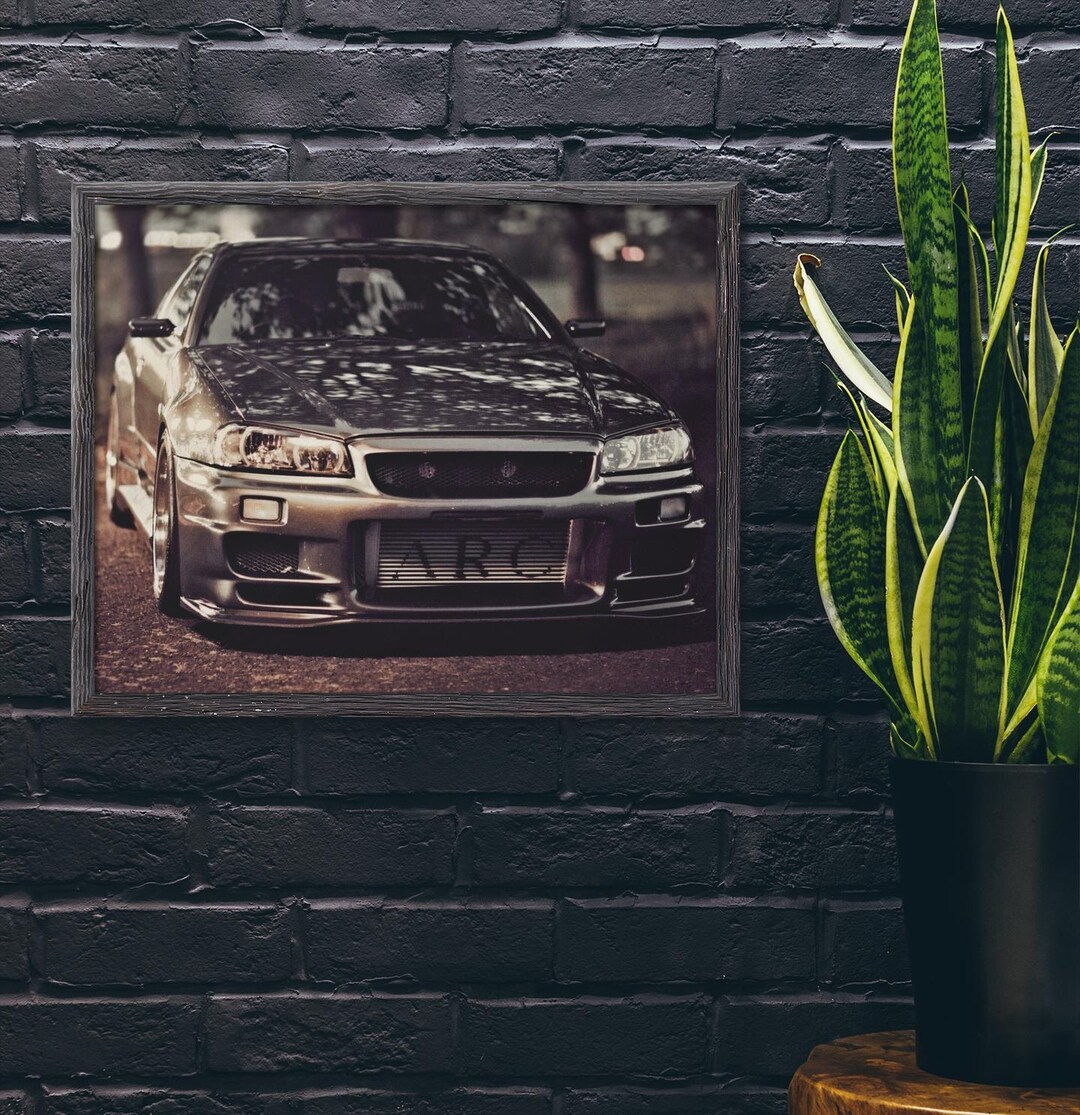 JDM Nissan Skyline Mounted & Framed Poster - Premium Quality Wall Art ...