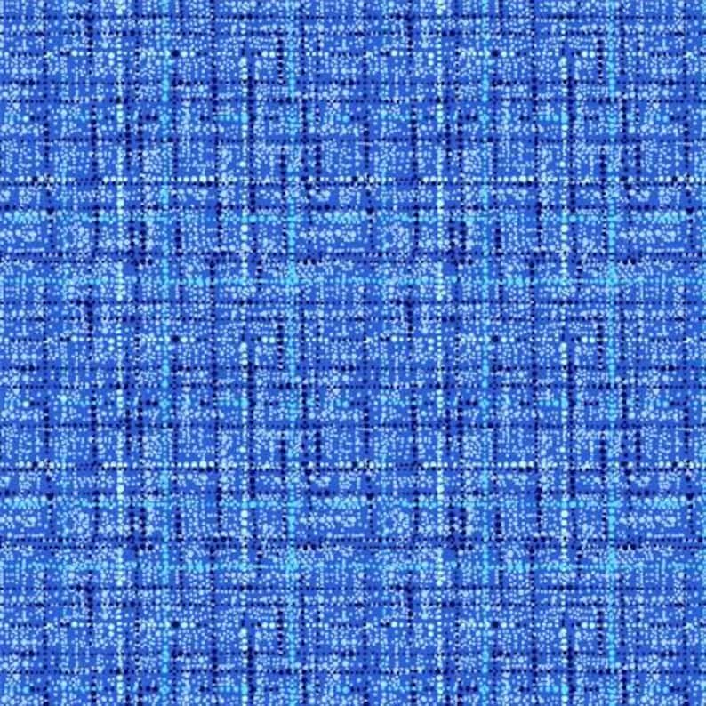 Cobalt Blue Hatch Fabric Michael Miller 100% Cotton Quilting Material ...