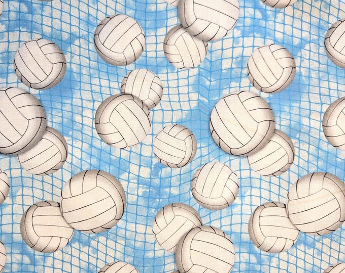 Volleyball Fabric: Timeless Treasures 100% Cotton Quilt Material Sports ...