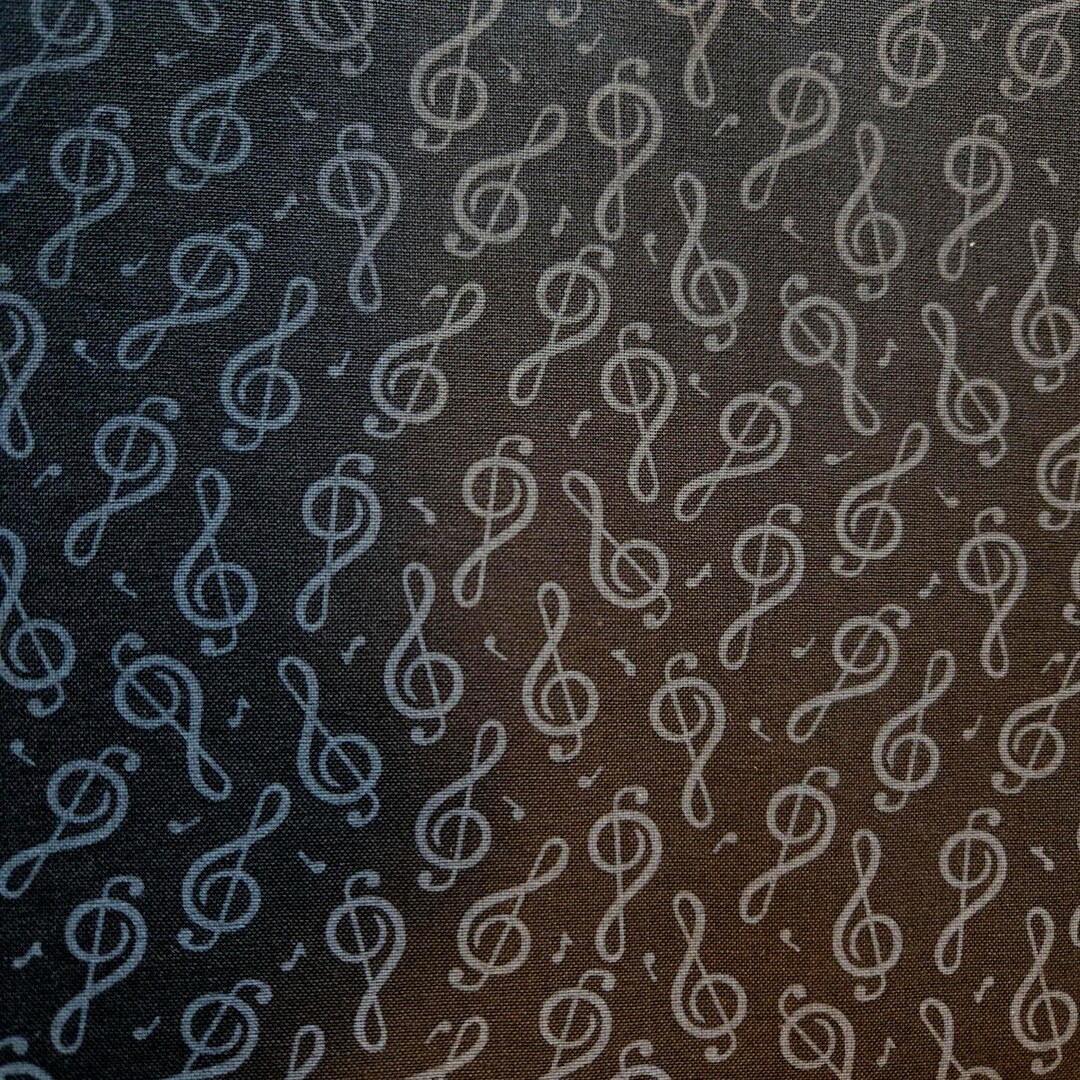 Treble Clef Music Notes Fabric: 100% Cotton Sewing Craft - Etsy