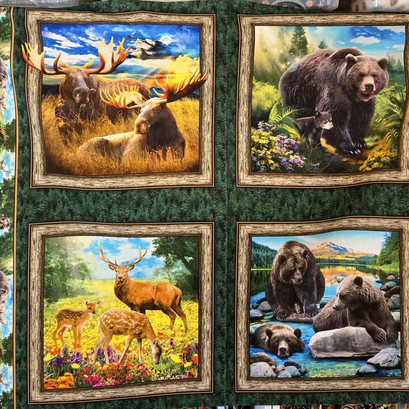 Wildlife Quilt Panel - Etsy