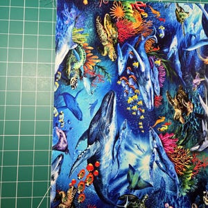 Under the Sea Cotton Fabric – Oasis Fabrics Ocean Life Quilting ...