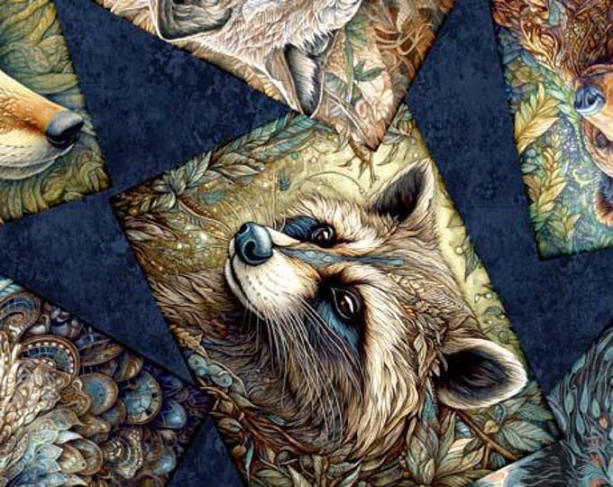 ENCHANTED FOREST Critters Fabric, QT Fabric, 100% Cotton Fabric, Mammal ...