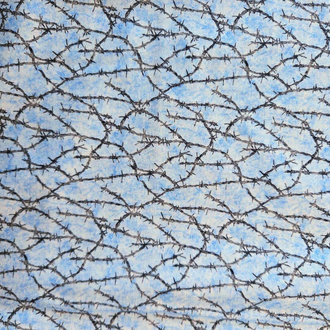 Barbed Wire Western Fabric: by QT Fabrics 100% Cotton Quilting Material ...